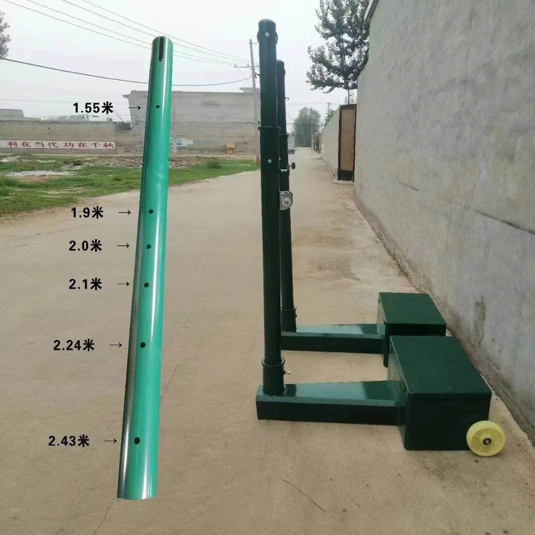 Galvanized steel volleyball post tennis goal movable postes movibles de ...