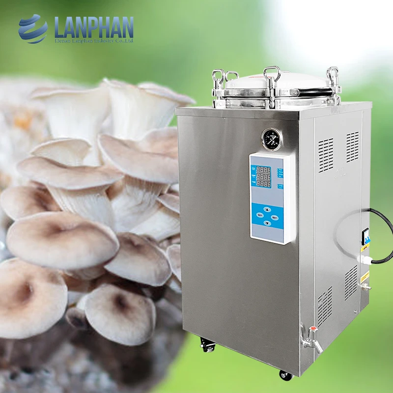 Laboratory 150l Vertical Pressure Steam Sterilizer Autoclave Mushroom Bags Sterilization Machine ...