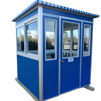 Mobile Temporary Kiosk Security Cabin Prefabricated Outdoor Metal Shack ...