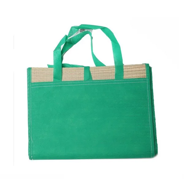 Promotional Portable Tropical Woven Straw Beach Mat Folding Sand Free ...