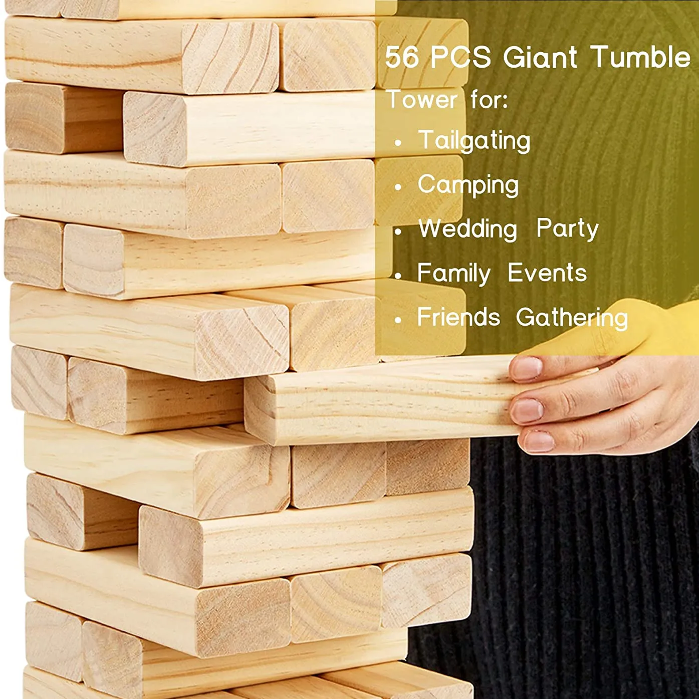 Wooden Blocks Tower Stacking Game Kids Gift Building Blocks Children ...