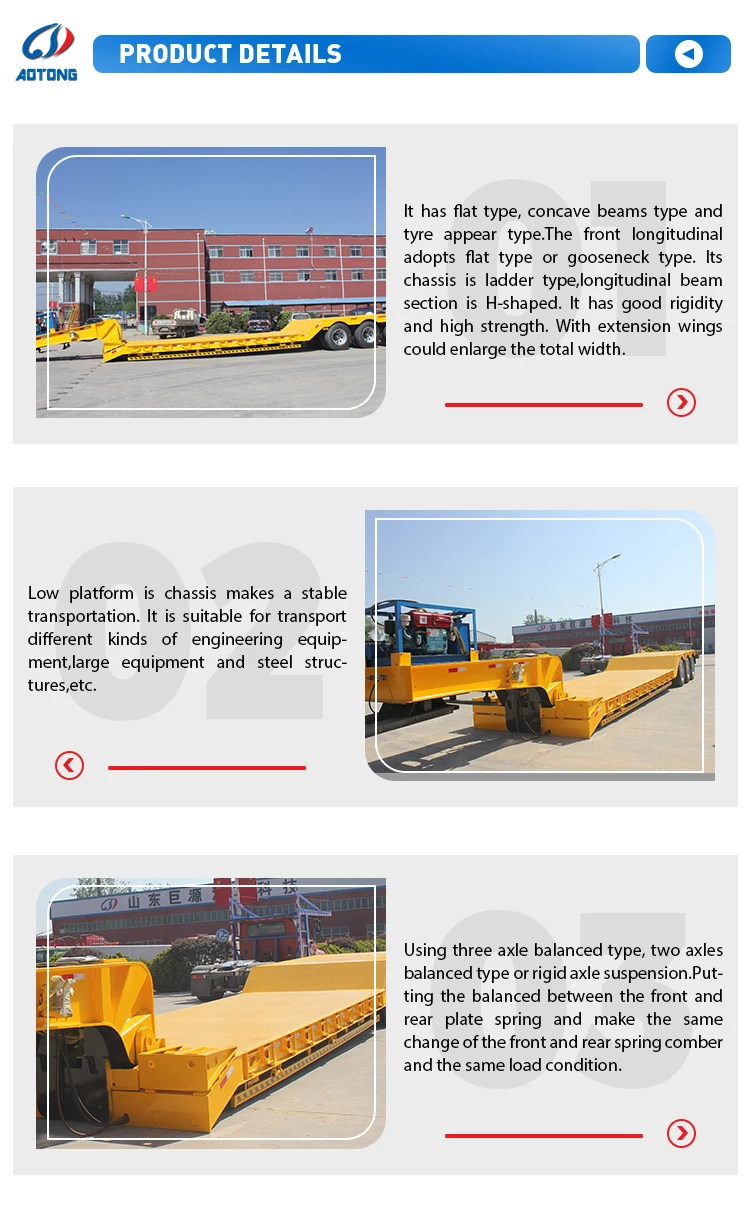 Heavy Duty Front Loading Detachable Gooseneck Lowbed Lowboy Low Bed Boy ...