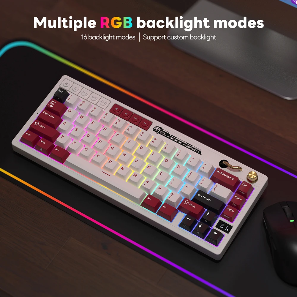 RK Royal Kludge RK M65 Wireless Mechanical Keyboard - 65 Keys, RGB ...