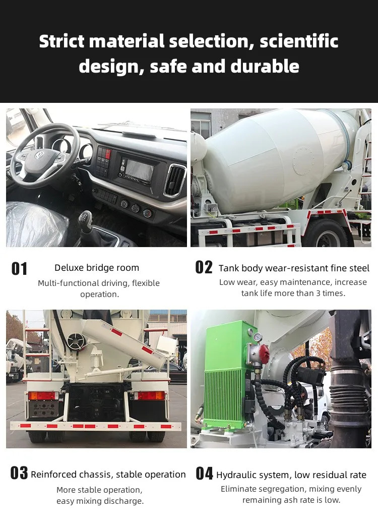 Euro3 Dongfeng Chassis Mixer Concrete Truck 5 M3 Concrete Mixing Truck ...