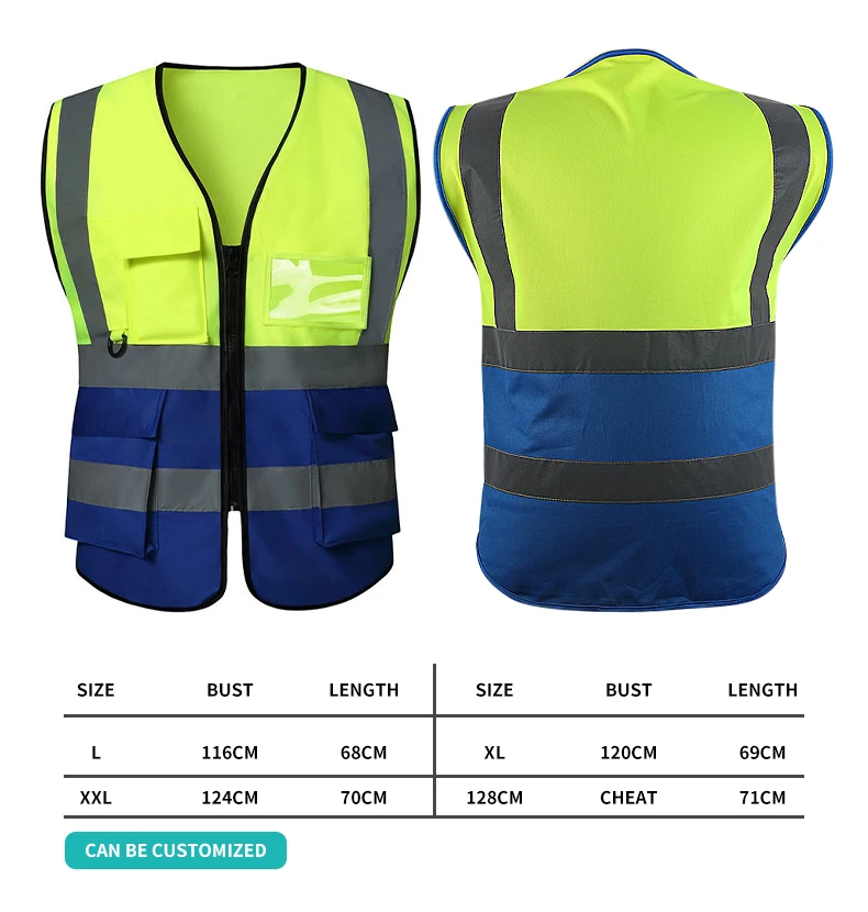 HCSP Security Reflective Safety Workwear - Customizable Hi Vis Vest