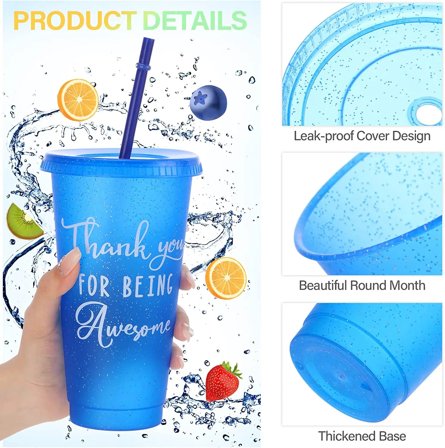 Eco-friendly BPA Free Food Grade Plastic Water Cups Customized Printed ...
