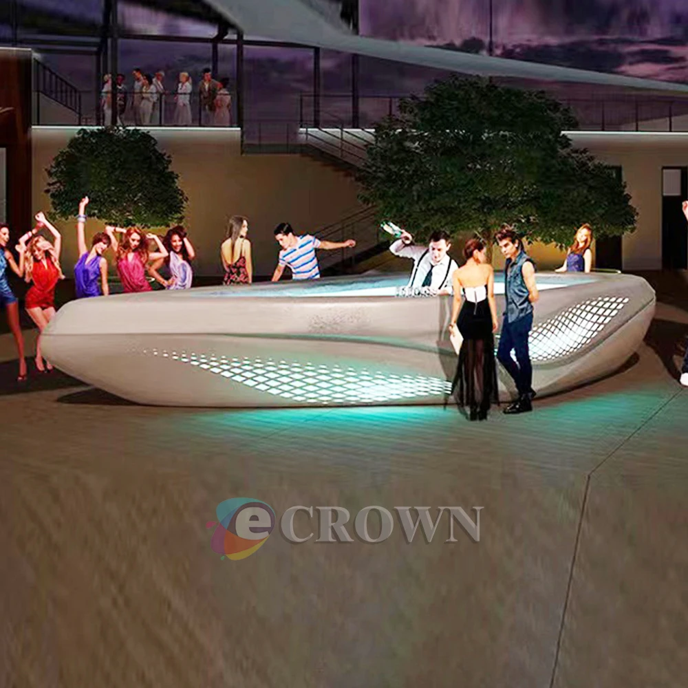 Watch kiosk luxury curved design modern cashier table| Alibaba.com