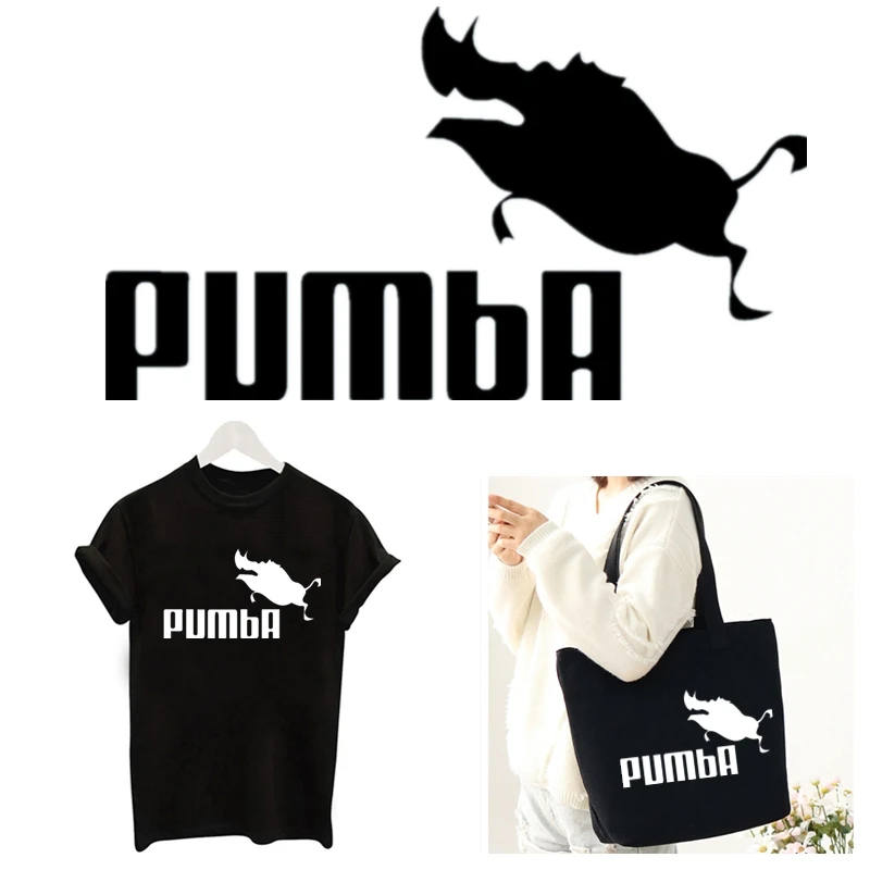 Custom Fashion Patches Black White Pumba Letter Diy Patch For Clothing ...