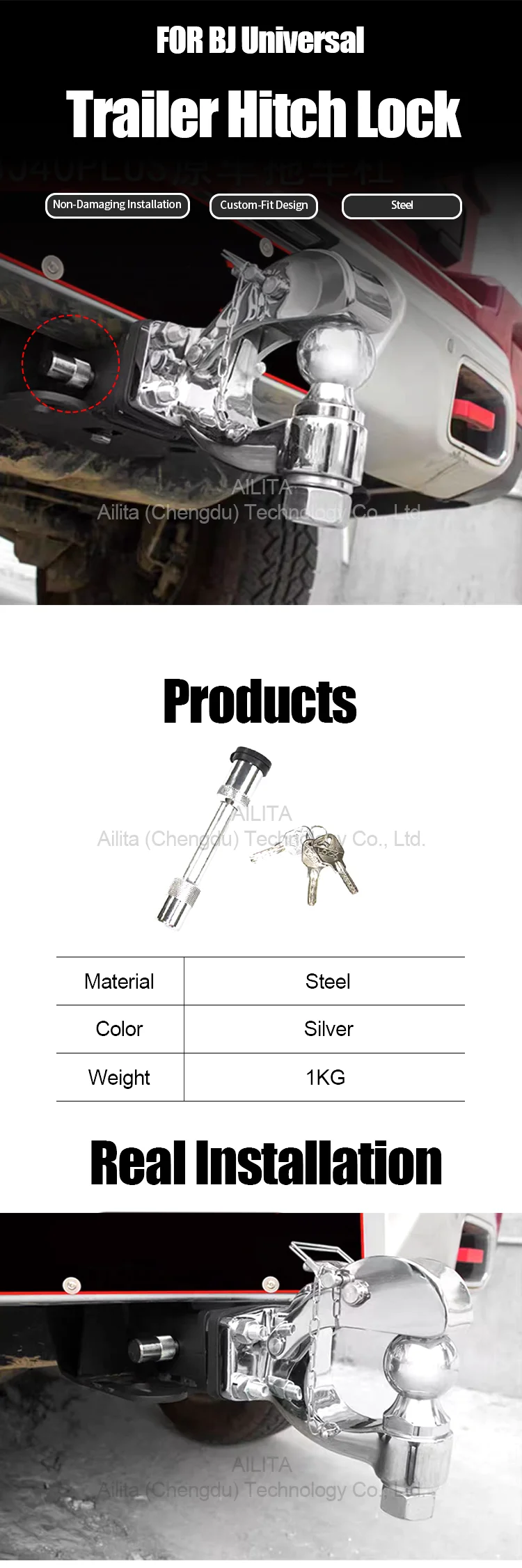 Trailer Hitch Lock - Secure Your Baic Beijing BJ40/60/80