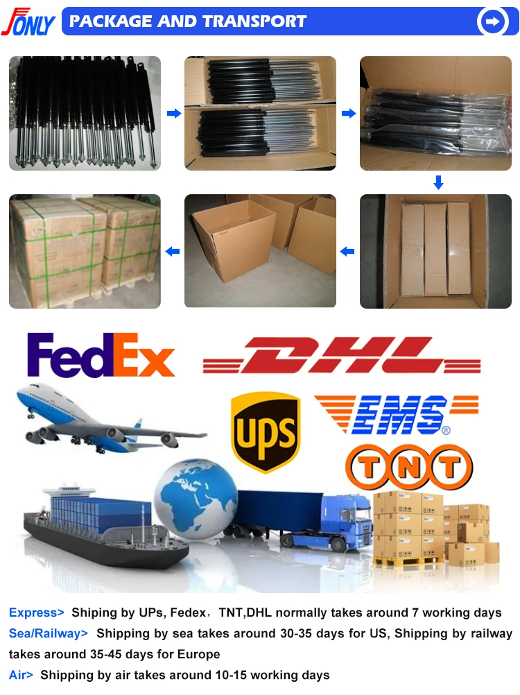 JONLY OEM High Performance Stainless Steel Gas Springs