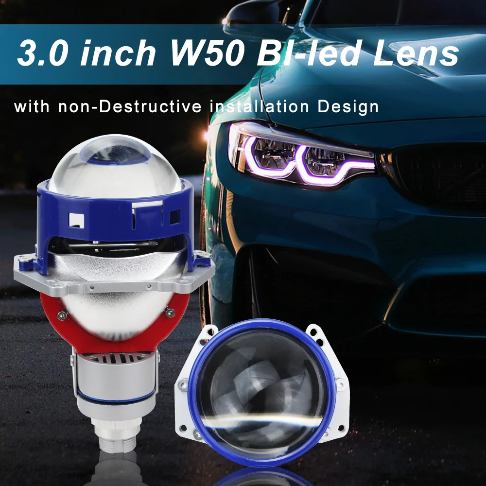 Auto Lighting System 3 Inch Bi LED Projector Lens Laser Focos Faros LED ...