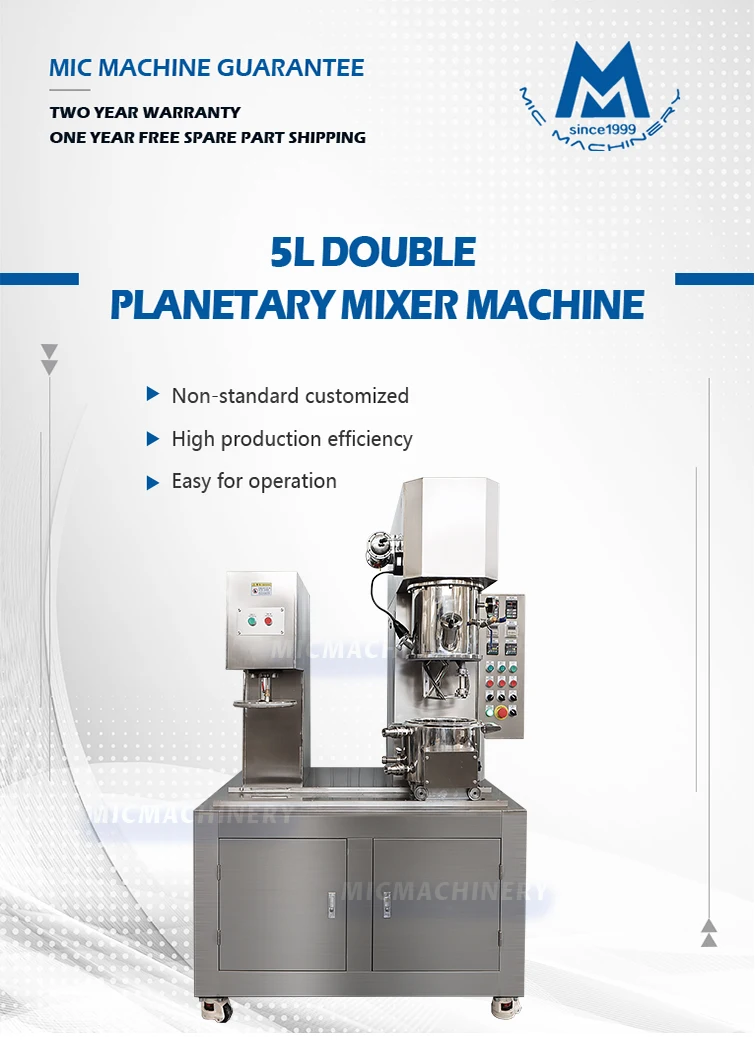 Lithium Ion Battery Slurry Mixing Machine Lab Industrial Dual Shaft Vacuum Double Planetary ...