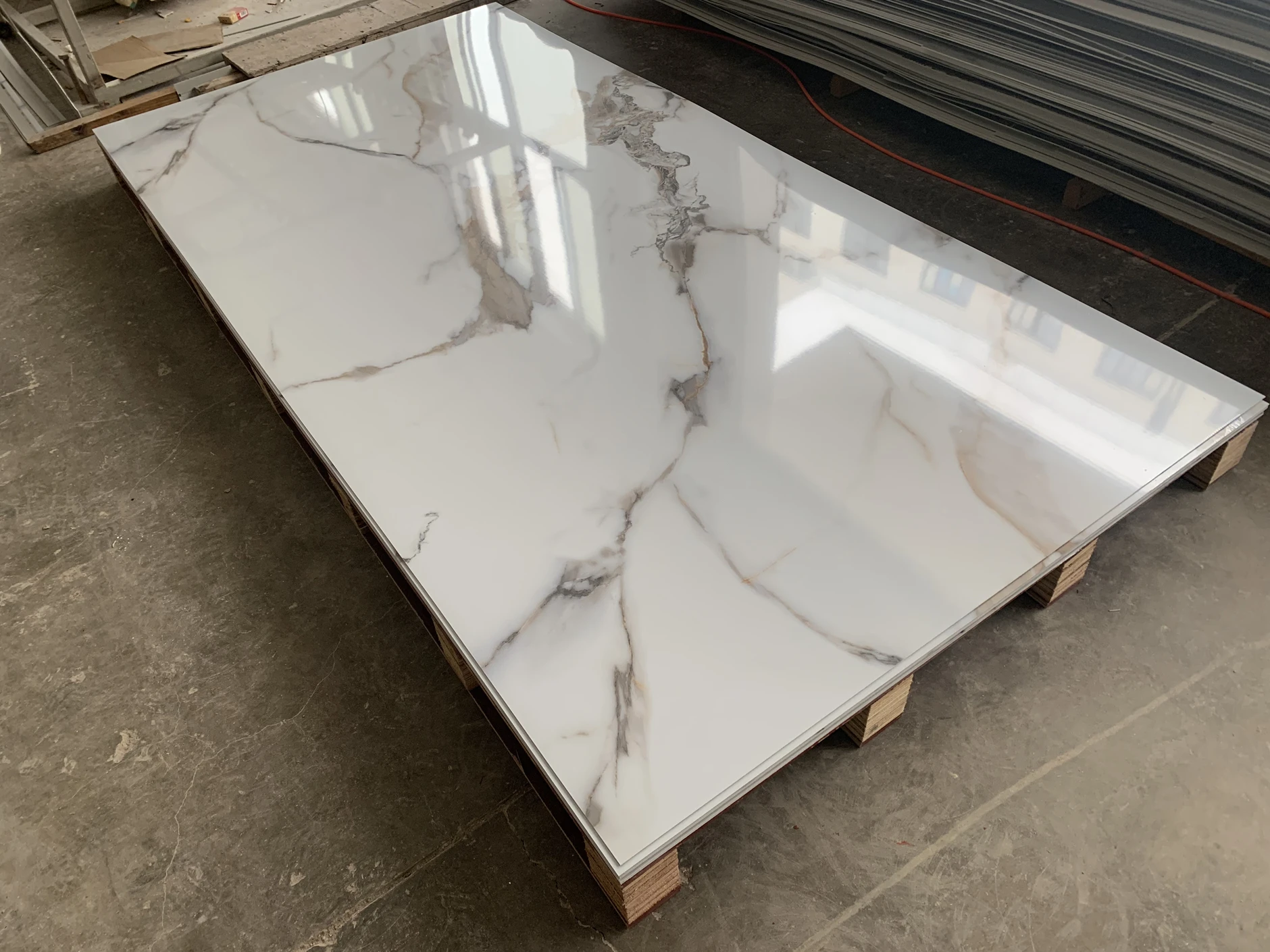 4X8 Ft PVC UV Marble Sheet - Durable Wall Panel Alternative