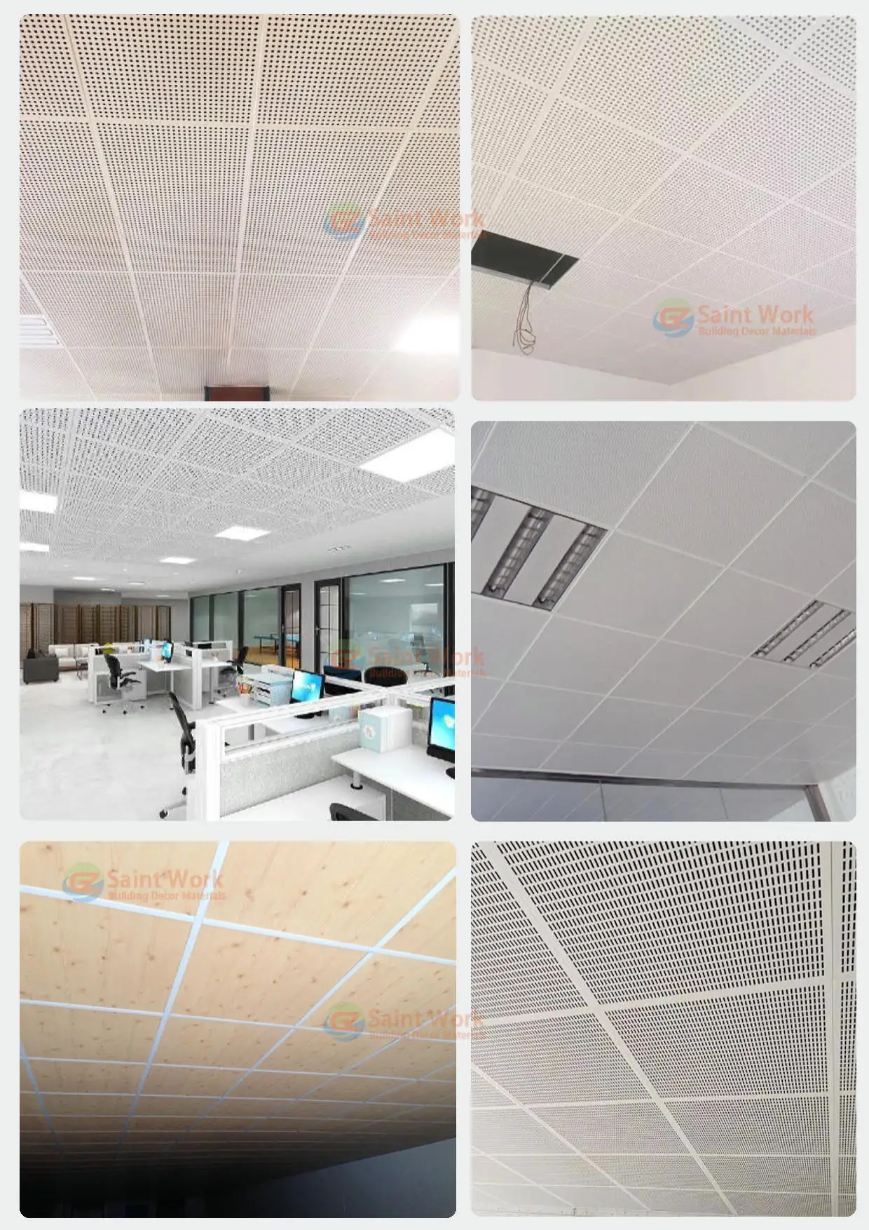 Perforated Metal Ceiling False Design Pop Aluminium Lay-in Ceiling ...