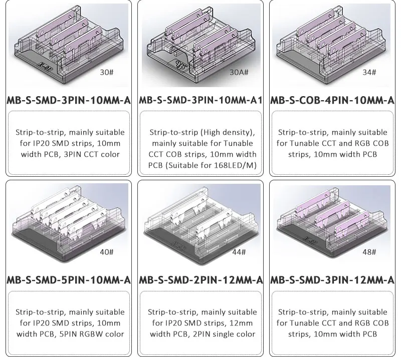10mm 4 Pin Rgb 5050 Ws2812 Solderless Connector Led Strip Light ...