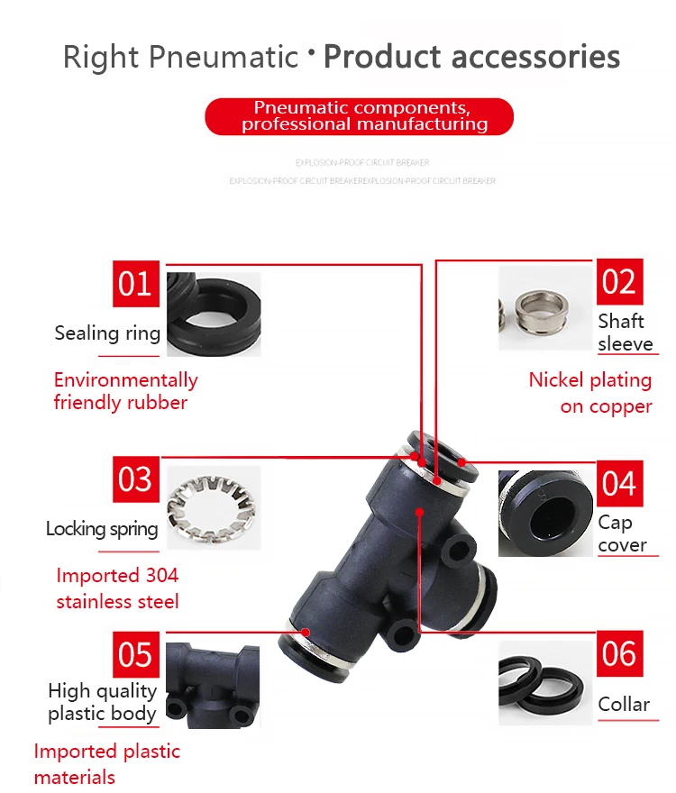 Plastic Quick Connect Pneumatic Fittings - Reliable & Durable