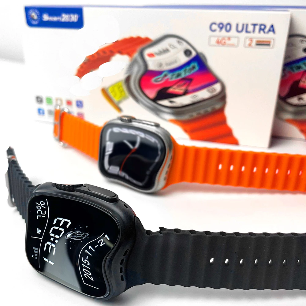 C90 Ultra Smart Watch With Wifi And Sim Card 4g Cellular Smartwatch S8 ...