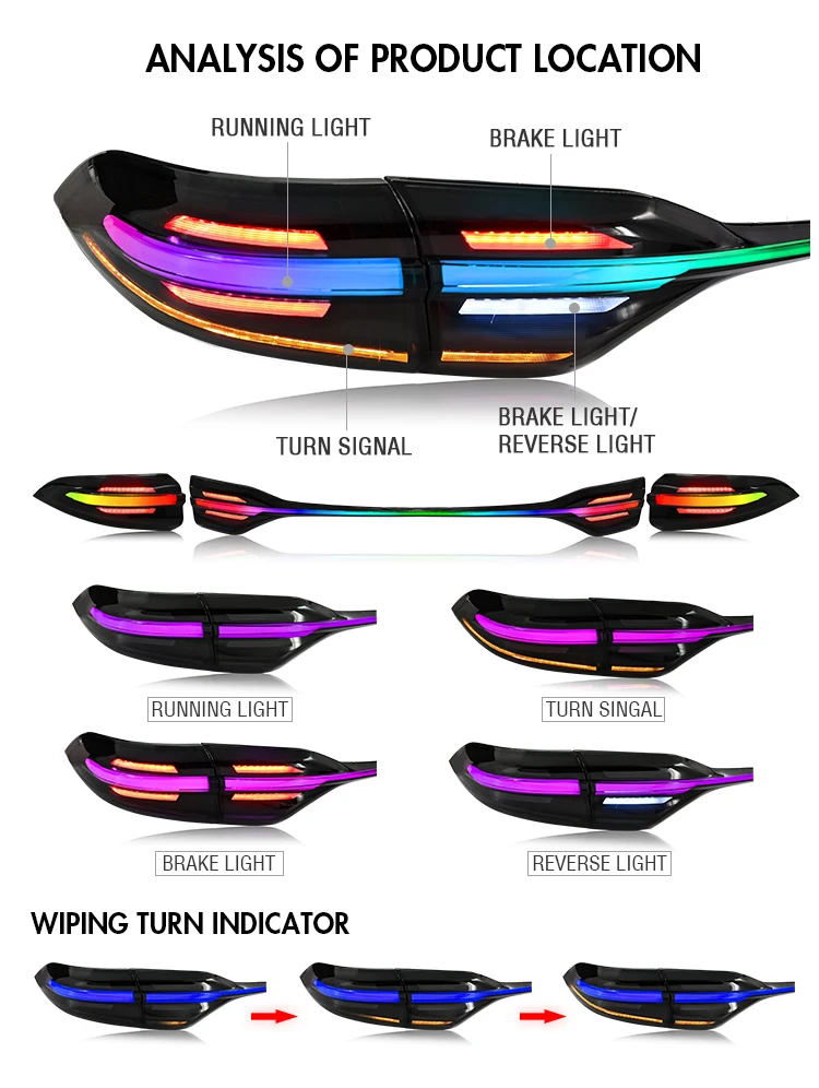 Wholesale RGB Tail Light for Toyota Corolla 2020-2024