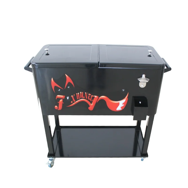 Metal Ice Bucket With Stand Patio Cooler Cart Buy Metal Vendor Cooler ...