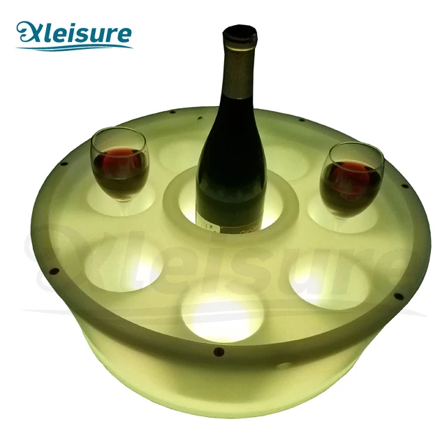 2020 Upgrade Floating LED Bar Spa Hot Tub Tray - Drink Holder