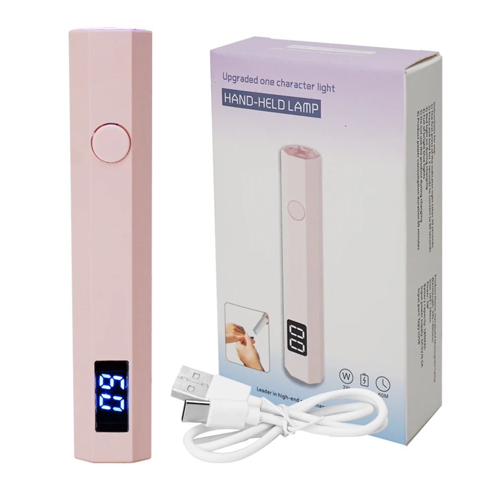 Mini UV Light with LCD Display Handheld Nail Lamp Rechargeable Portable ...