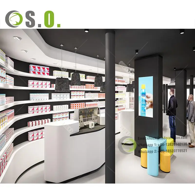 Pharmacy Store Display Stand Pharmacy Combination Shelf Single Double ...