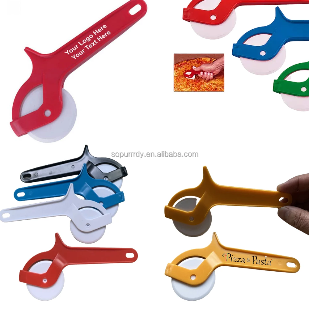 Custom Logo Plastic Wheel Pizza Cutter Kitchenware Tool Pizza Cutter ...