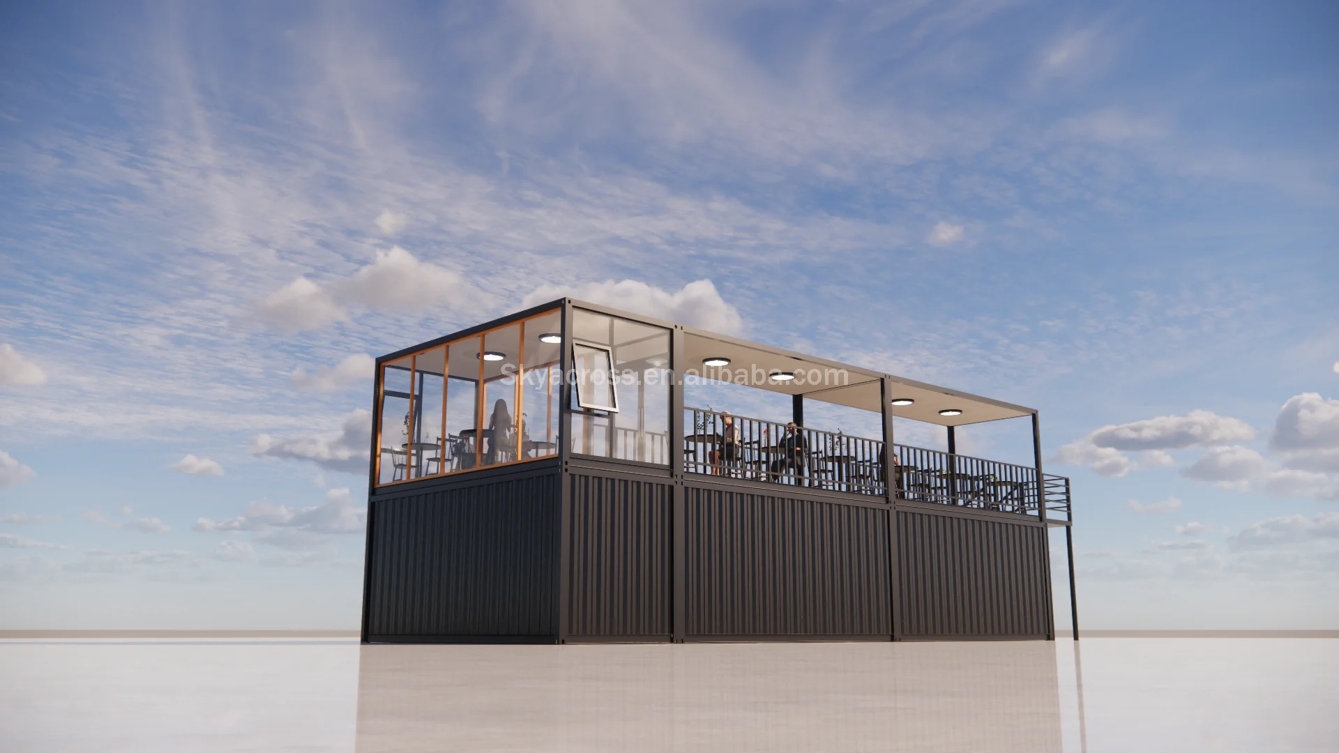 Luxury Shipping Container House for Mobile Restaurants