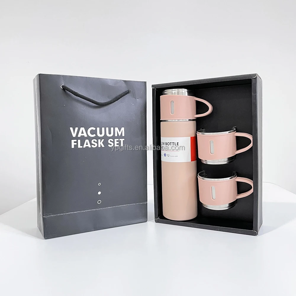 Gift Package 17oz 500ml Insulated Tumbler Set One Water Bottle with Two ...