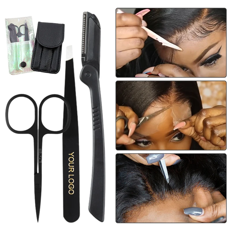 Hot Selling Custom Logo Wig Pre-Plucked Hairline Tools Kit