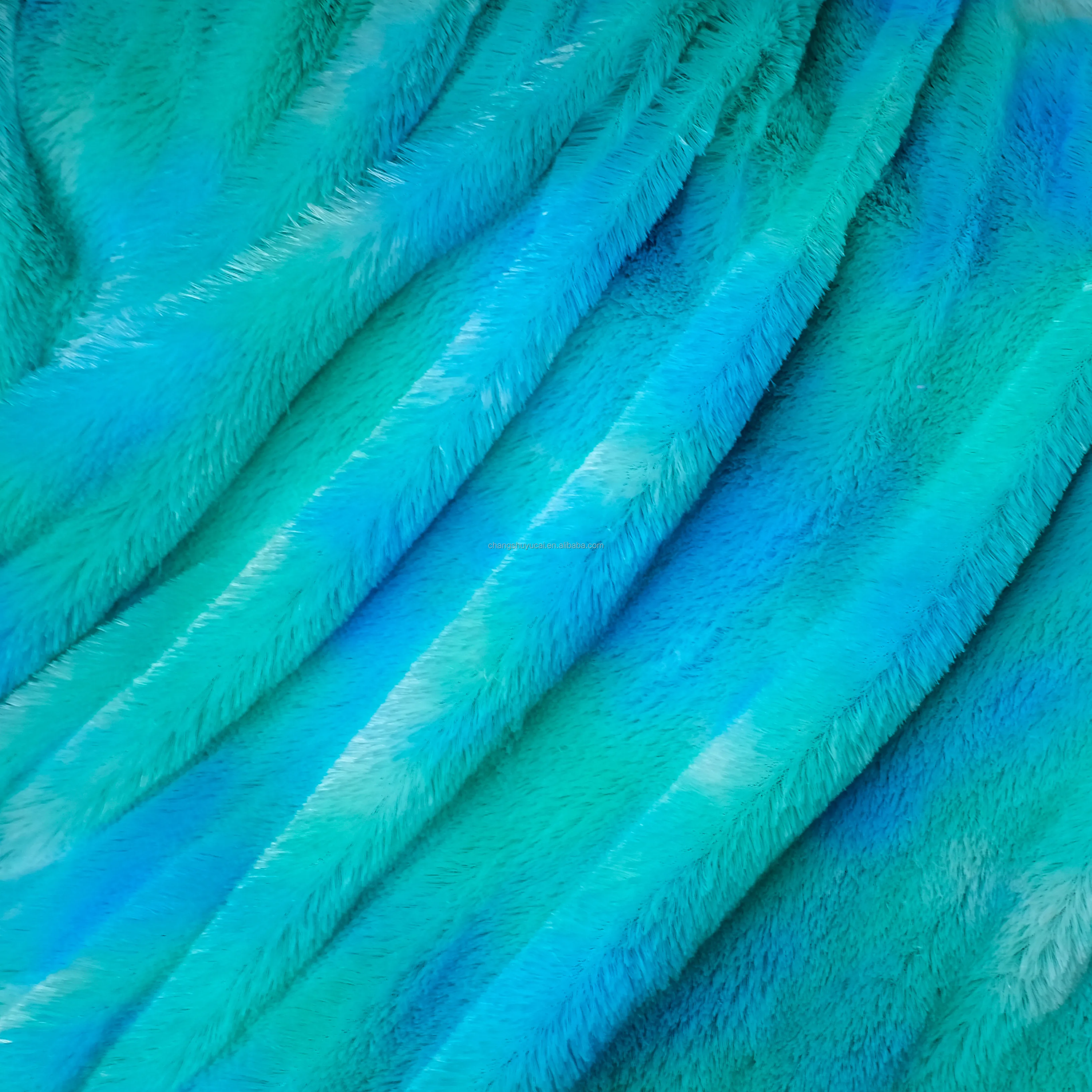 Rainbow Plush 100% Polyester Fabric Plain Velvet Fabric Knitted En ...