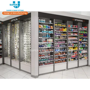 Modern Chemist Shop Interior Shelving Display Design Medicine Interior ...