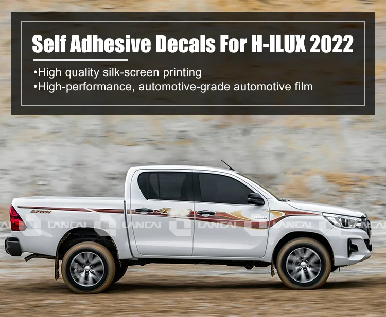 Hilux 2022 Body Stickers - Durable and Stylish Decals