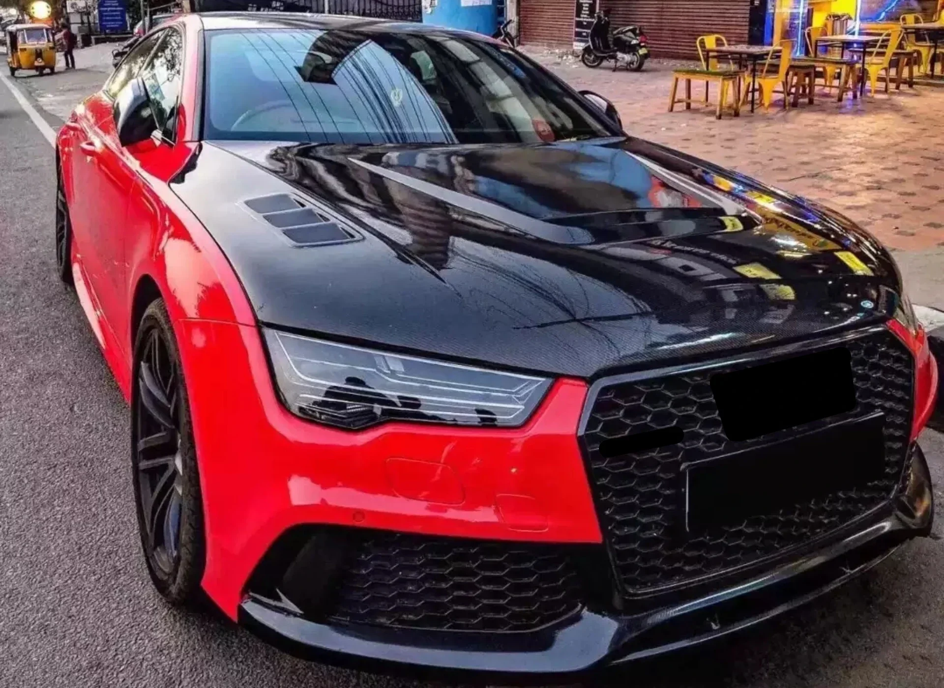 Carbon Fiber Hood Scoop Engine Cover For Audi A7 S7 Light Weight Car ...