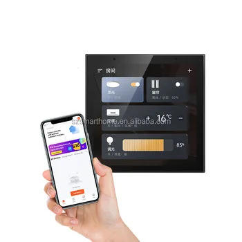 F1 Tuya 4 Inch Smart Control Dimmer Background Music Touch Screen 2 Way ...