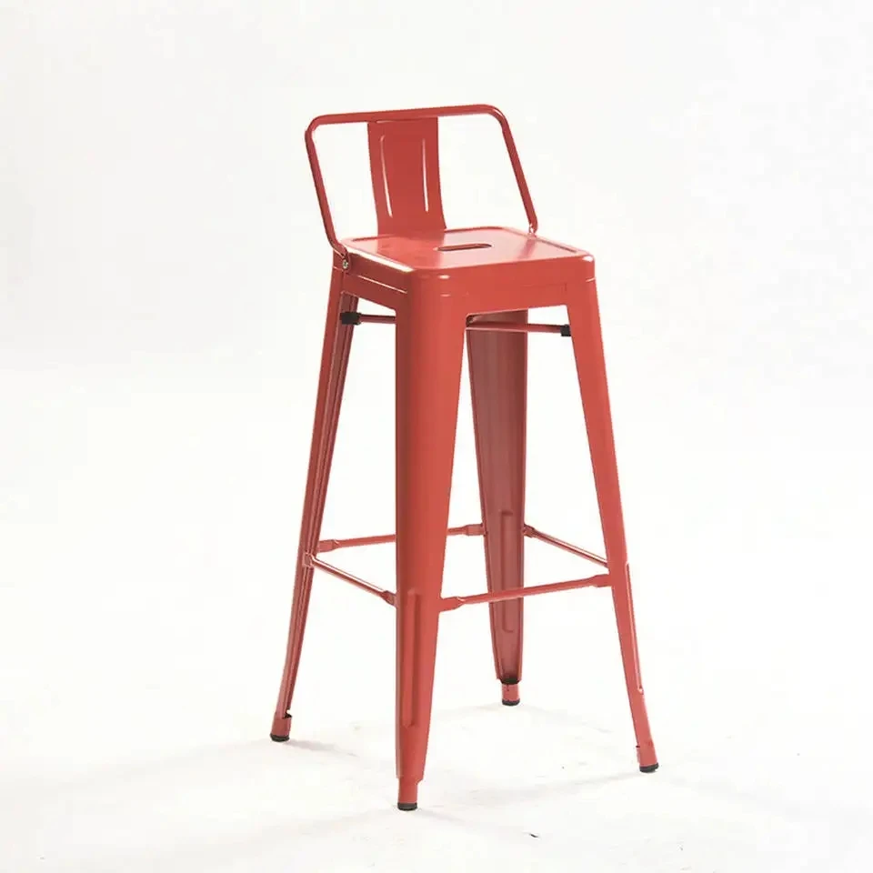 Heavy Duty Steel Industrial Stackable Metal High Leg Bar Chair Kitchen ...