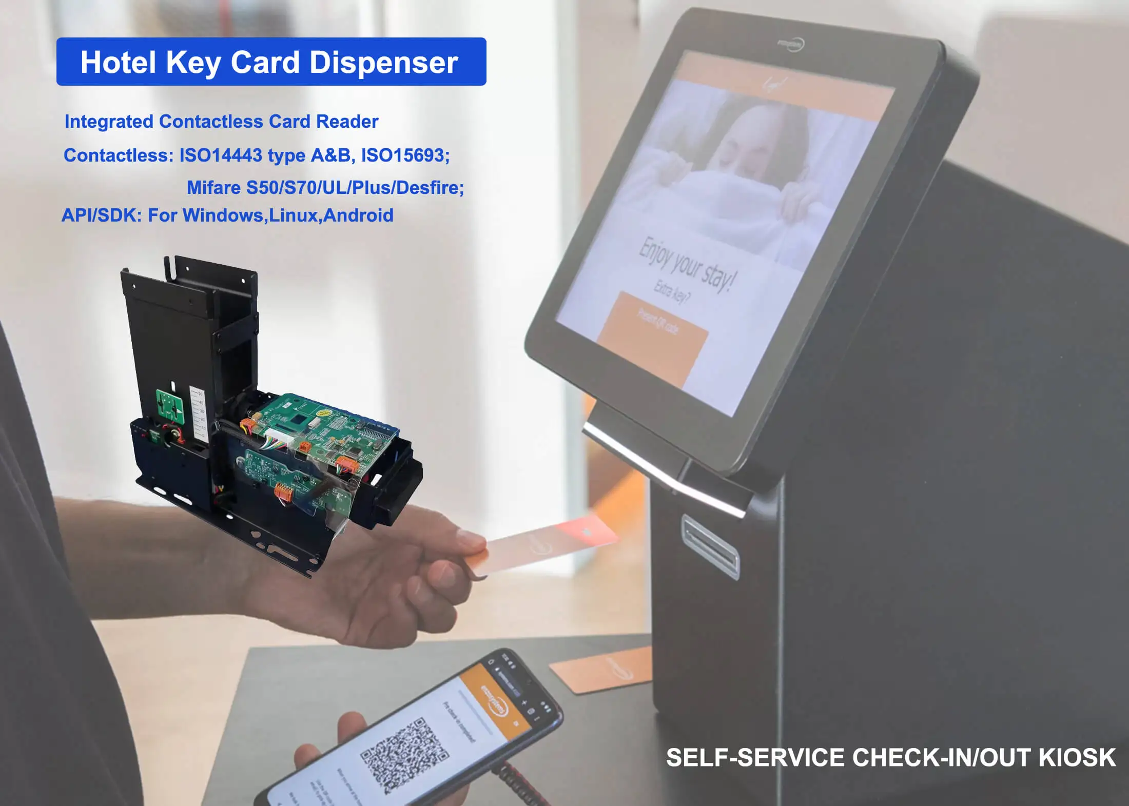 Hotel Key Card Dispenser - Efficient Self-Service Kiosk
