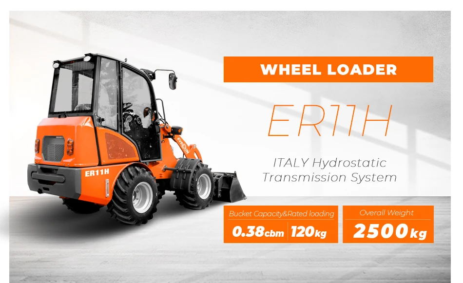 Everun ER11H 1ton Diesel Bucket Compact Mini Wheel Loader