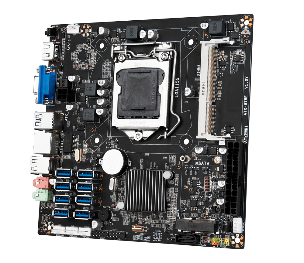 8 GPU Motherboard ATX-B75E USB3.0 to PCI-E 16X Gaming Mainboard