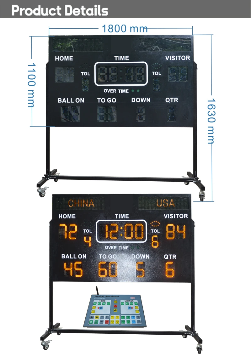 Jhering Outdoor Digital Score Display Board for Soccer