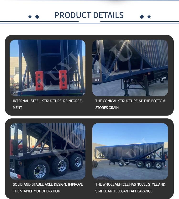 The 4-axis Sudanese Custom Grain Transporter Can Carry 120cbm 80 Tons ...
