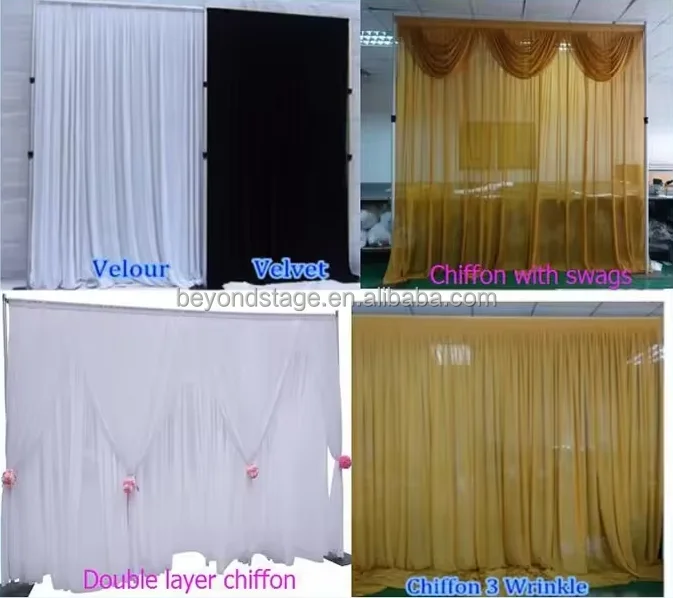 White Drapery Pipe Pole Stands Wedding Decor Pipe Kits Double Bars ...