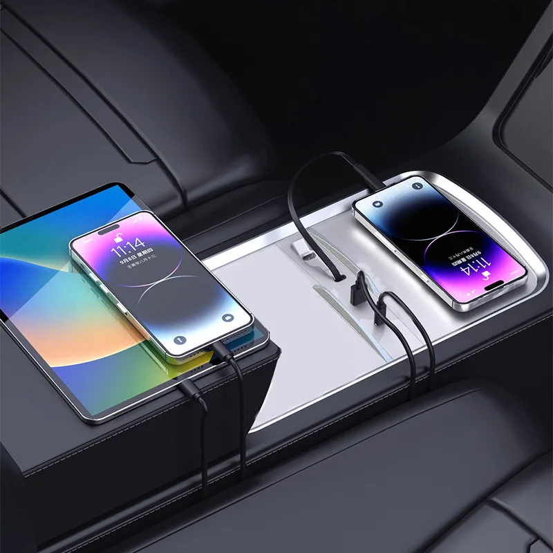 Upgraded Car Usb Charger For Tesla Model 3 2024 Multiport Usb Hub ...