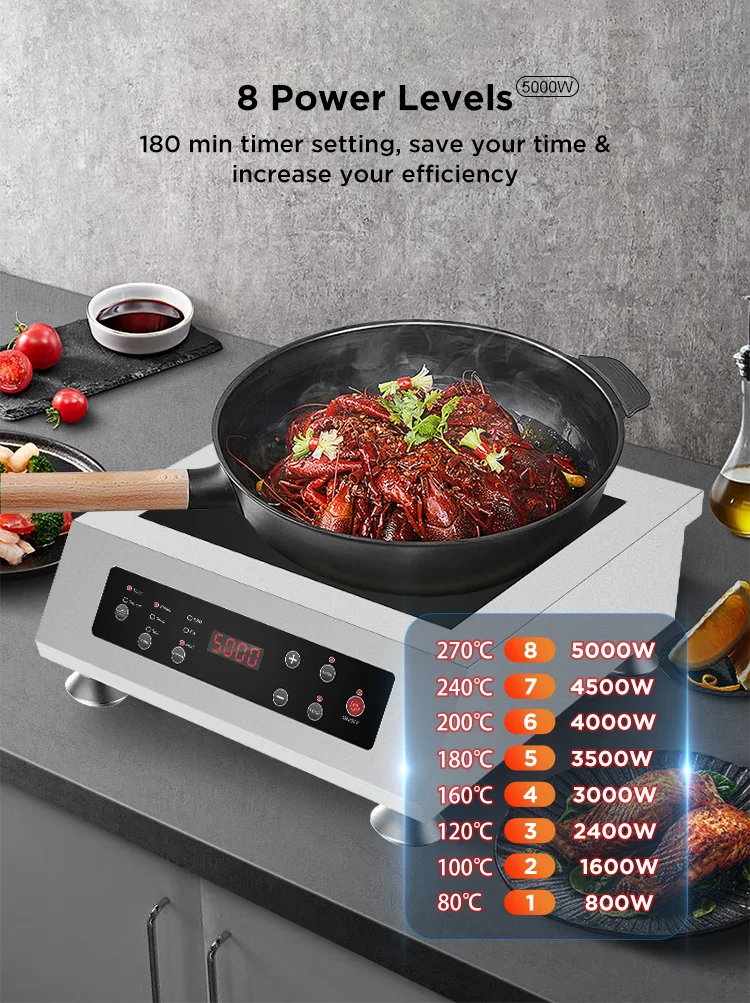 Portable Kitchen Professional 1burner 5000w Automated Commercial Stove ...