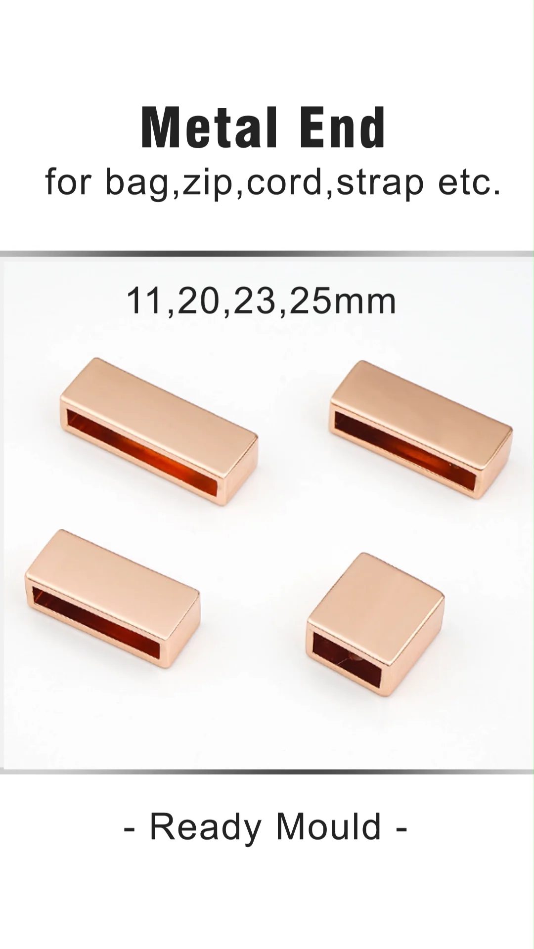 Custom Logo High End Metal Cord Stopper End Zipper Drawstring Cord ...