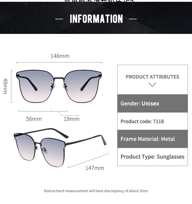Fashion Classic Metal Texture Sunglasses Travel Tide European And American Polarized Sunglasses ...