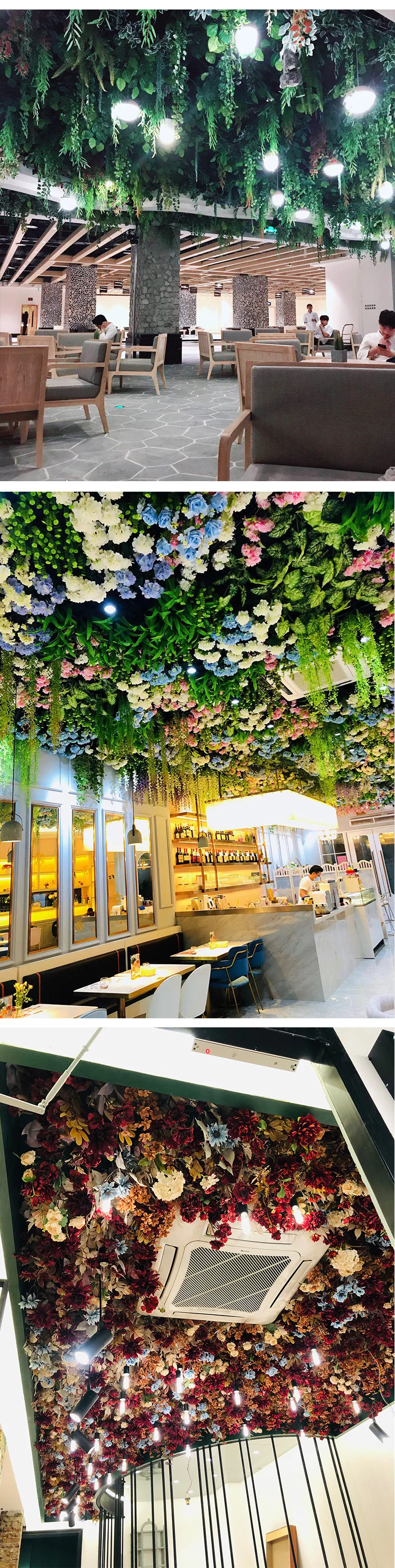 Customized Ceiling Greenery - Luxurious Simulated Plants