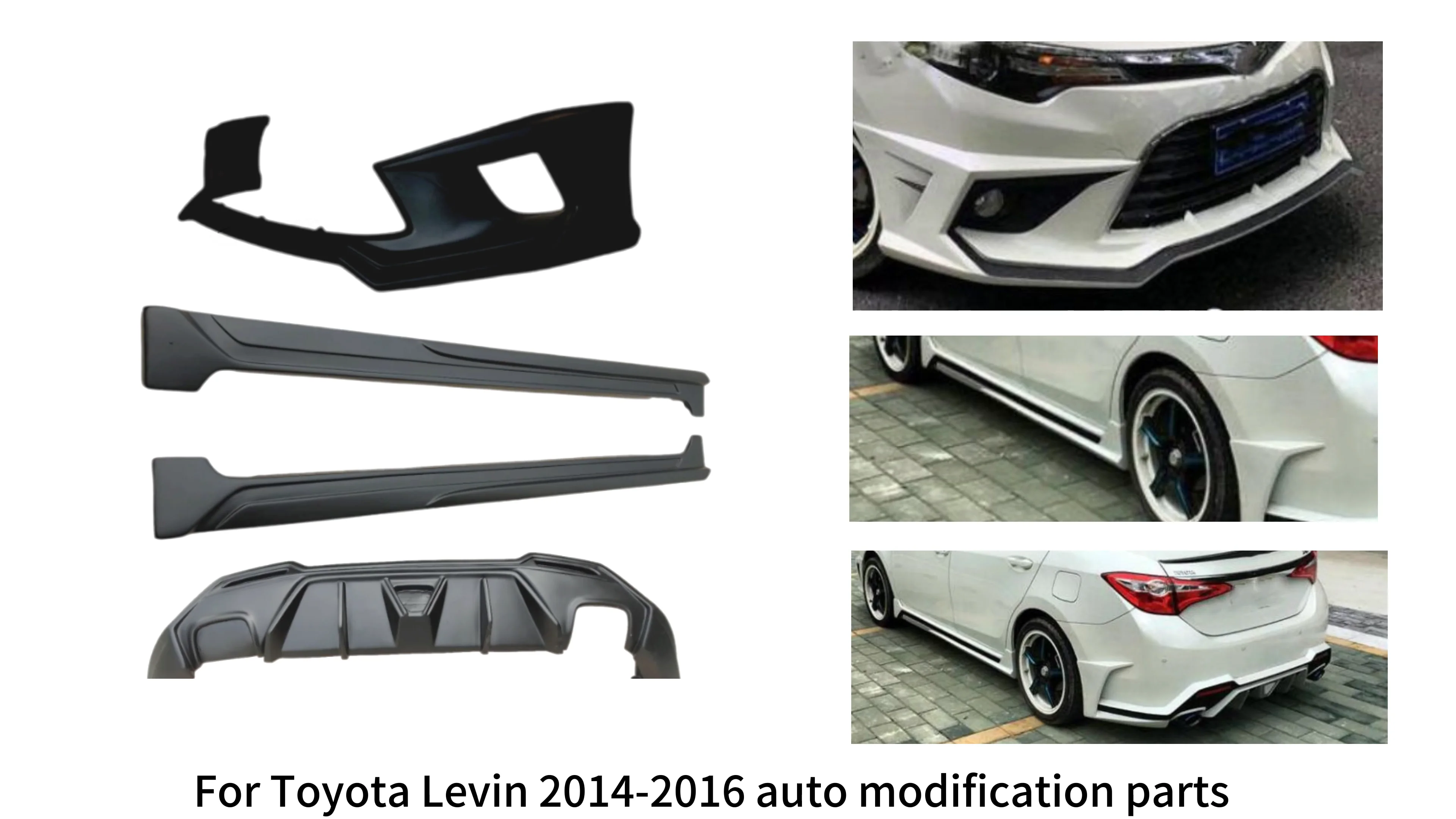 Aftermarket Parts Body Kit Abs Car Side Skirt Bumper For Toyota Levin ...