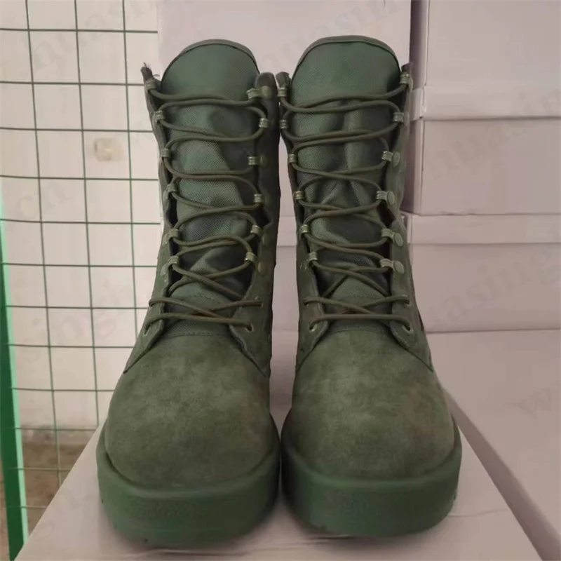 Ywq,Easy Wear Abrasion Resistant Outdoor Green Hunting Boots 8 Inch ...