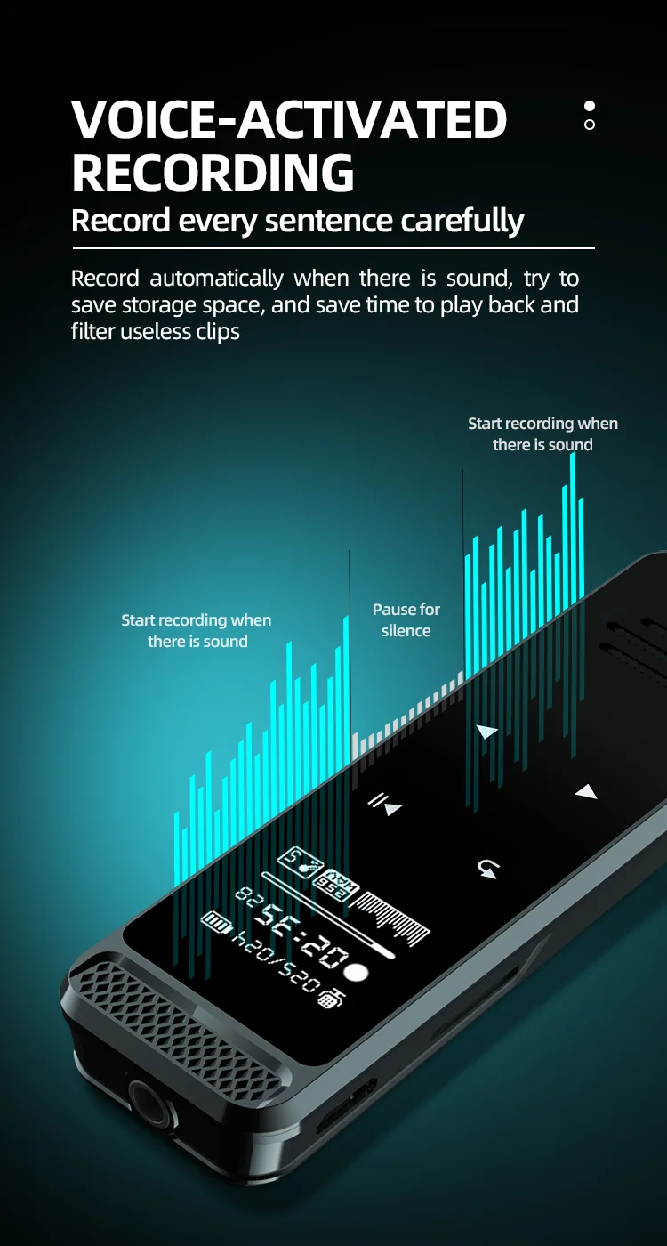 Pen Digital Voice Recorder With Screen Speaker 8/32/64gb Activated ...